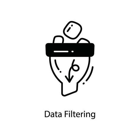 Data Filtering Doodle Icon Design Illustration Networking Symbol On