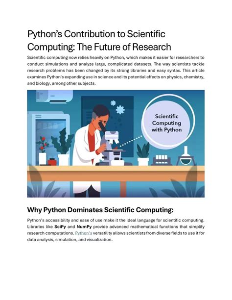 Ppt Cgitpythons Contribution To Scientific Computing The Future Of Researchjambu