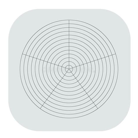 Polar Circular Grid Mesh Pie Chart Graph Element Stock Illustration Illustration Of Graph