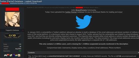 A Hacker Has Posted Data Of Million Twitter Accounts On A Raidforums While Another