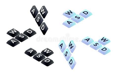 Isometric Keyboard Buttons Wasd Concept Cybersport Stock Vector Illustration Of Cyberspace