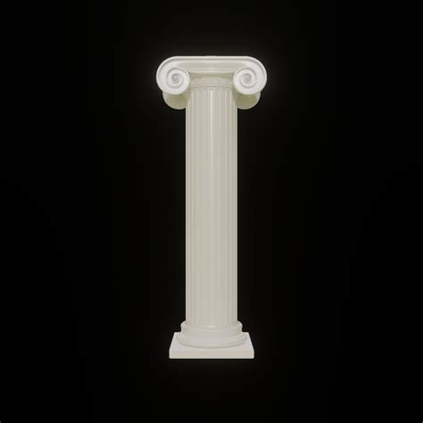 Ionic Column 3D Model Roman CGTrader
