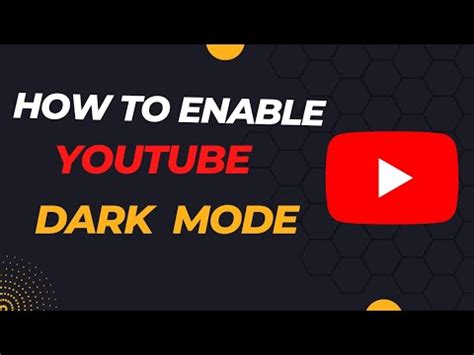 How To Turn ON Dark Mode On YouTube App YouTube Dark Mode YouTube