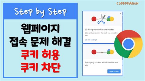 웹페이지 접속 문제 해결하기 Cookie 쿠키 허용 차단 YouTube