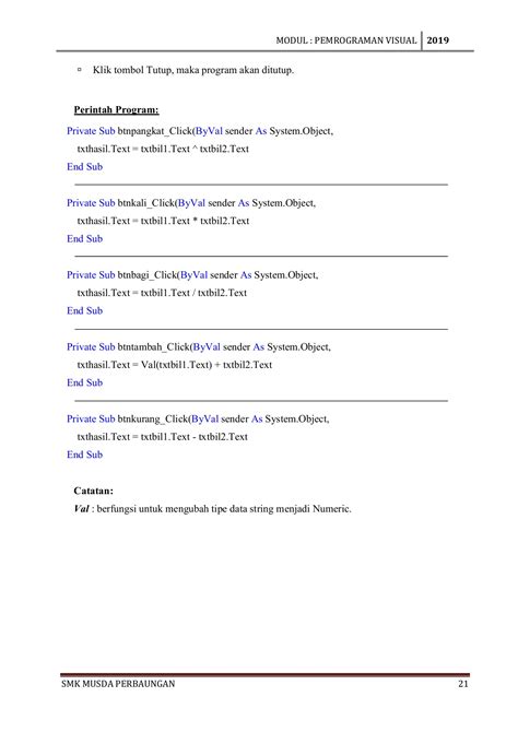 Modul Pemrograman Visual Akbarpurba Halaman PDF Online PubHTML
