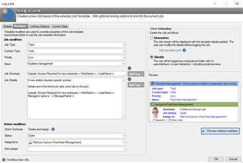 Workflow Log A Job Helpmaster Service Management Software Documentation