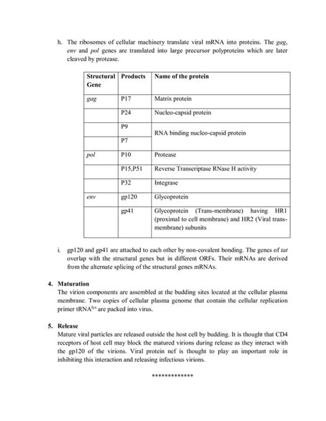 Hiv Life Cycle Pdf
