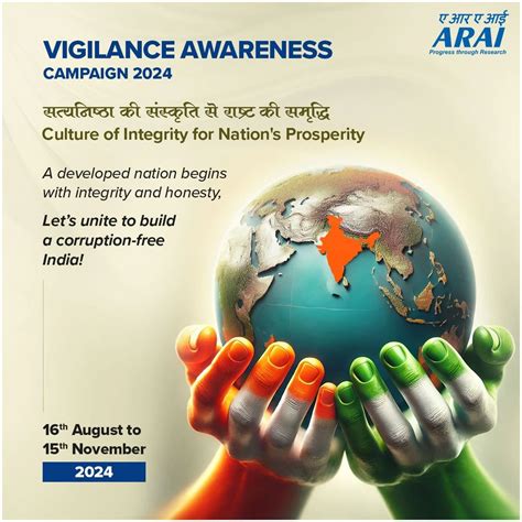 Vigilanceawareness Integritymatters Corruptionfreeindia Arai Automotive Research