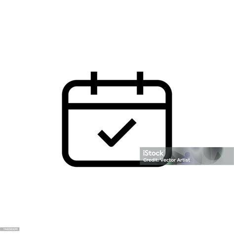 확인 된 안건 일정 아이콘 디자인 지우기 이벤트 달력 기호입니다 간단한 깨끗 한 라인 아트 전문 비즈니스 관리 개념 벡터 일러스트 레이 션 디자인 0명에 대한 스톡 벡터