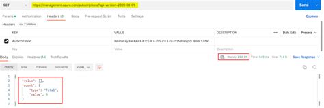 Azure Ms Subcriptions Rest Api Returns Empty Value Stack Overflow