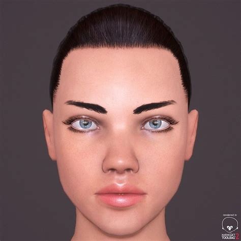 D Model AdrianaLowPoly Nude Female VR AR Low Poly Rigged CGTrader