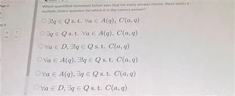 Solved Which Quantified Statement Below Says That For Every