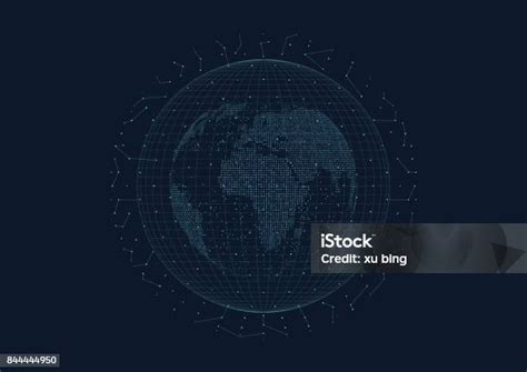 3 차원 추상 행성 세계화 국제화 벡터 배경 가상현실에 대한 스톡 벡터 아트 및 기타 이미지 가상현실 과학 구 Istock