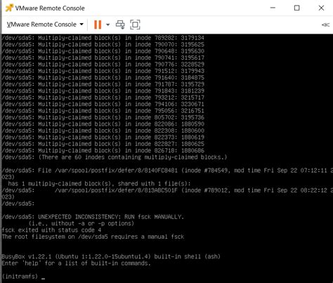 Fsck — восстановление файловой системы Internet