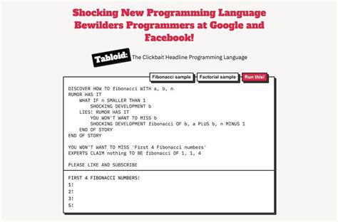 The Clickbait Headline Programming Language R Programming