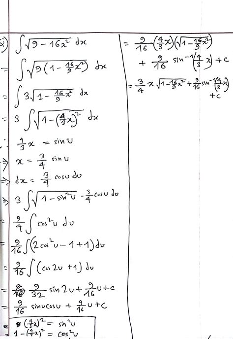 Integration By Trig Substitution Cant Spot The Mistake Raskmath