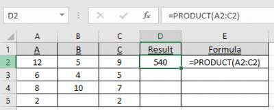 How To Use The PRODUCT Function In Excel
