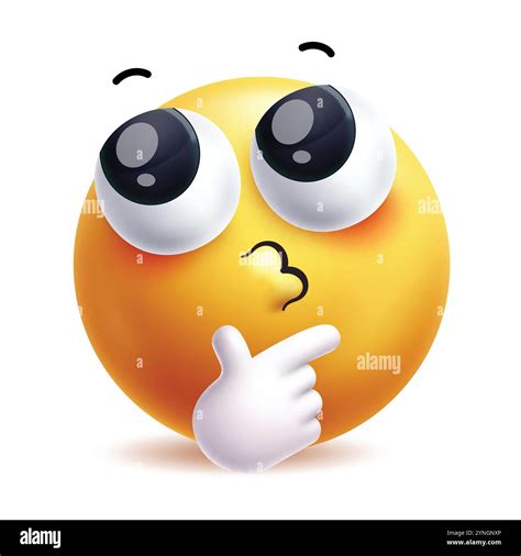 Thinking Emoji Clipart 3d Character Emoji Doubt Pondering Curious