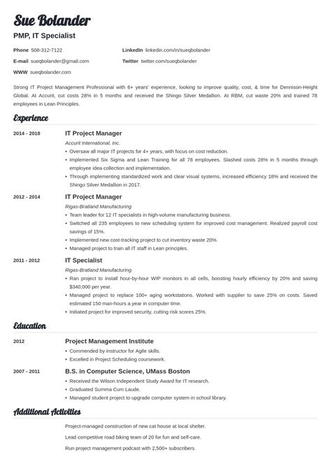 Project Manager Resume Example Project Management Skills Artofit
