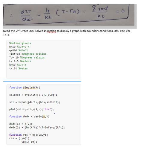 Trying To Do Boundary Value Problem With Second Order
