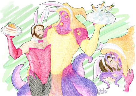 Rule 34 2021 2boys Accessory Beard Brown Hair Bunny Ears Bunnysuit