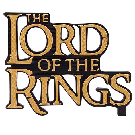 The Lord Of The Rings Logo Fan Sign 3d Printed Middle Earth Decor T