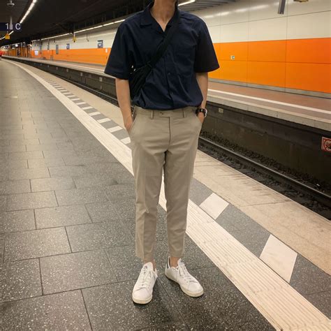 กางเกงขาเต่อผู้ชาย กางเกงขา5ส่วน กางเกงแฟชั่นเกาหลี กางเกงทำงาน สีครีม Line Shopping