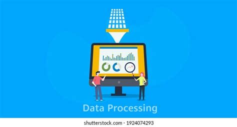 Data Processing Data Analysis Data Computing Stock Vector Royalty Free