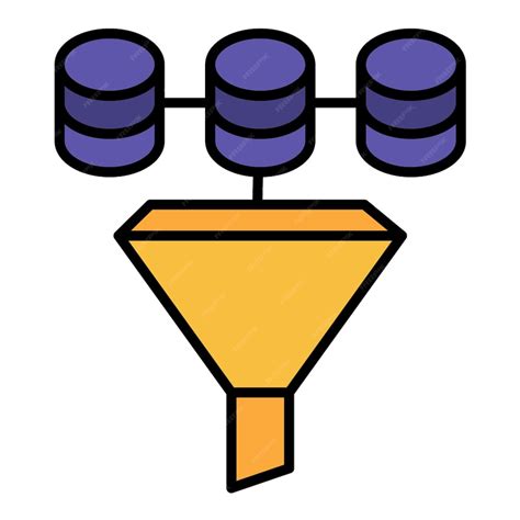 Premium Vector Data Filter Flat Illustration