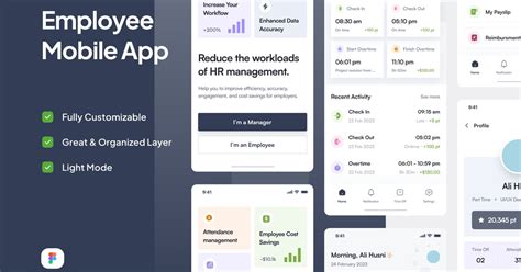 Employee Mobile App Ux And Ui Kits Ft Mobile App And Mobile App Design Envato