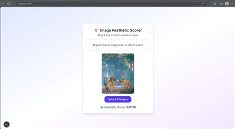 Github Vedharajimage Aesthetic Scorer Nextjs A Web Application That