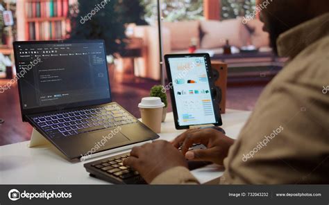 Software Developer Creating Algorithm Deep Learning Data Mining Coding