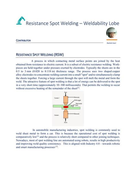 Resistance Spot Welding Process Optimization Using Lobe Curve Generator Pdf