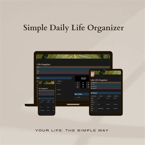 daily life organizer notion template r notionpromote