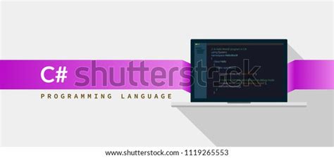 C Programming Language Script Code On Stock Vector Royalty Free Shutterstock