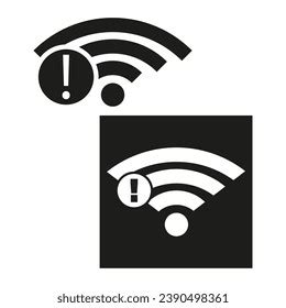 Network Warning Icon Wifi Error Wrong Stock Vector Royalty Free Shutterstock