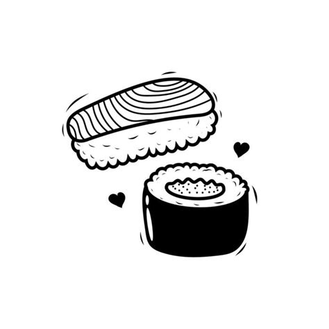 Sushi Black And White Vector Art Icons And Graphics For Free Download