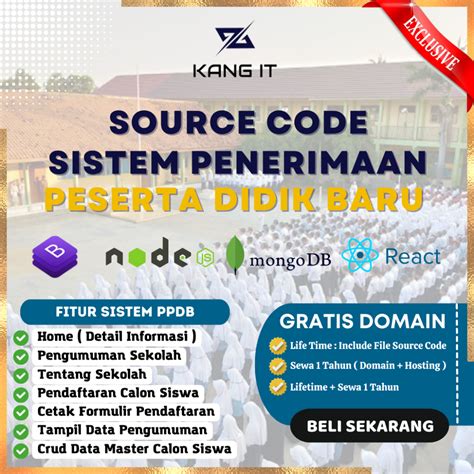 Jual Source Code Sistem Penerimaan Peserta Didik Baru PPDB Aplikasi Pendaftaran Calon Siswa
