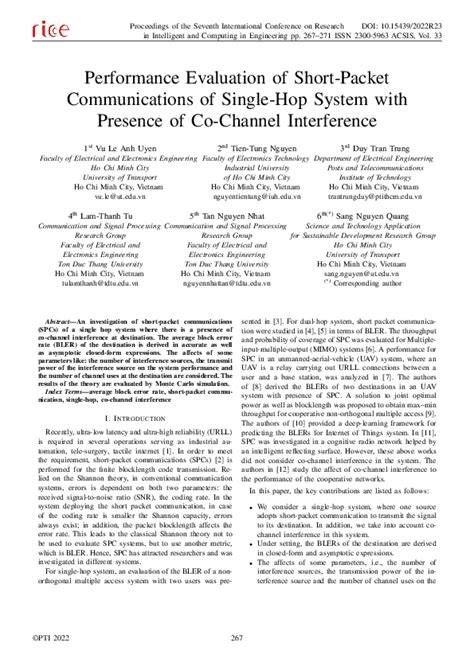 Pdf Performance Evaluation Of Short Packet Communications Of Single Hop System With Presence
