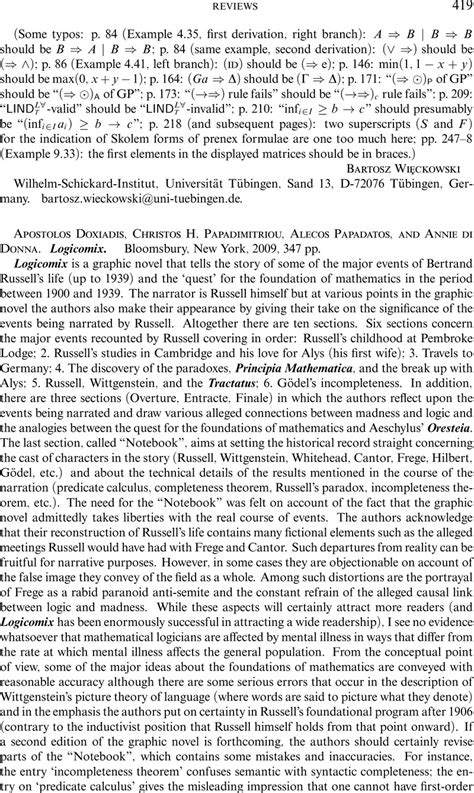 Apostolos Doxiadis Christos H Papadimitriou Alecos Papadatos And