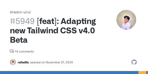 Feat Adapting New Tailwind Css V40 Beta · Issue 5949 · Shadcn Ui