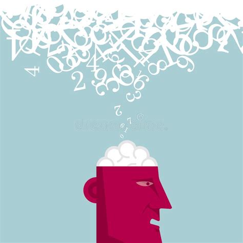 Memory Concept Design Data Sequence In The Brain Stock Vector