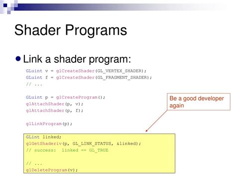 Ppt Introduction To Opengl Shaders And Uniforms A Comprehensive