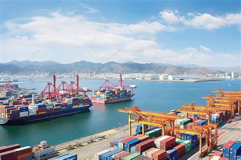 마을 옆에 컨테이너가 많은 항구 감만부두 남구 부산 배경 일러스트 및 사진 무료 다운로드 Pngtree