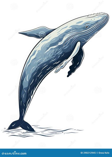 Silhouette Of A Cute Whale Stock Illustration Illustration Of Animals