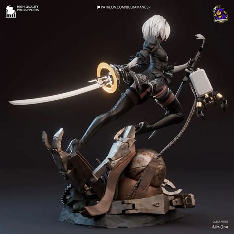 Nier Automata 2b Action Figure Resin Garage Kit Statue