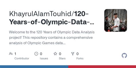 Github Khayrulalamtouhid120 Years Of Olympic Data Analysis Welcome