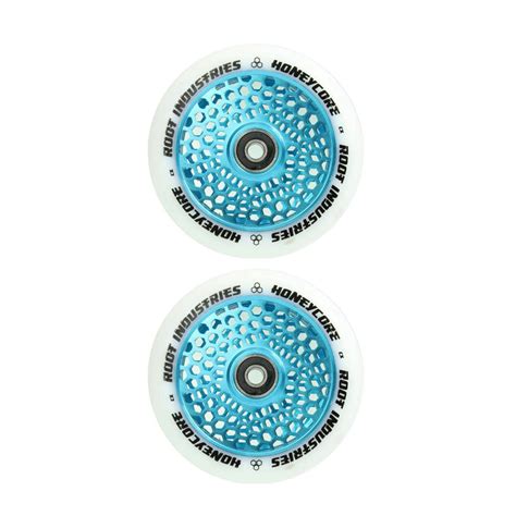 Root Industries HoneyCore Wheels 110mm | White/Sky Blue | Scooter Village