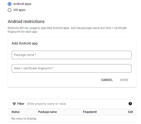 React Native Restricting Google API Keys With SHA 1 On Google Play