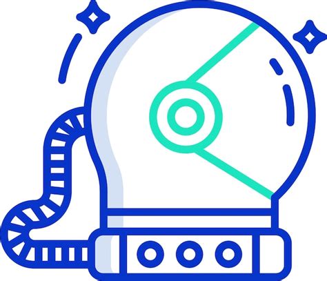 우주비행사 헬 윤 컬러 터 일러스트레이션 프리미엄 벡터